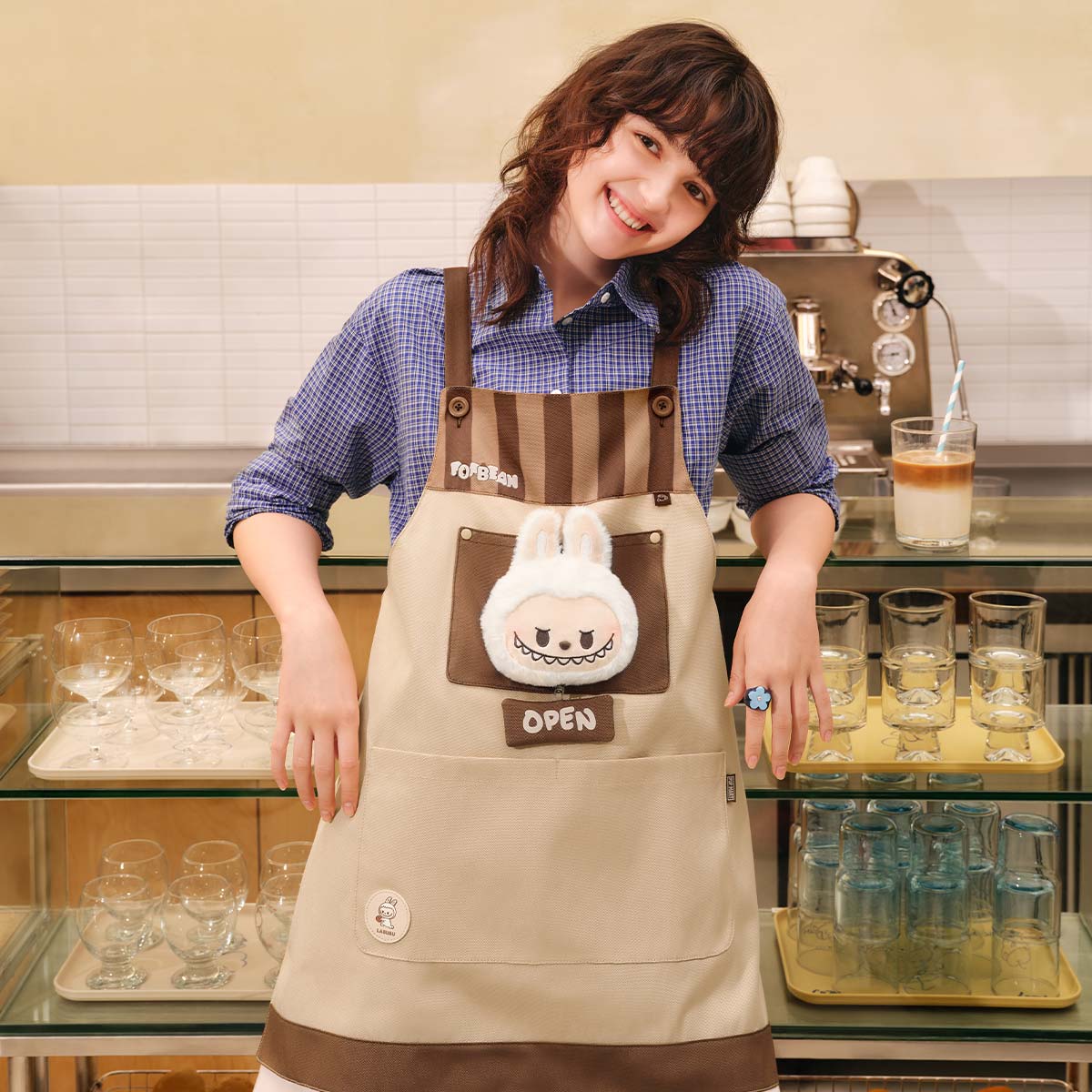 POP BEAN Coffee Factory Series-LABUBU Apron – MegaCulture
