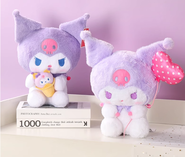 E-Strong Sanrio Plush - Kuromi with pink bow 37cm – MegaCulture