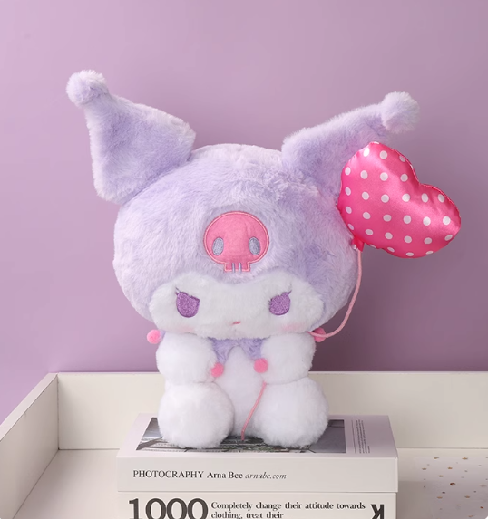 E-Strong Sanrio Plush - Kuromi with pink bow 37cm – MegaCulture