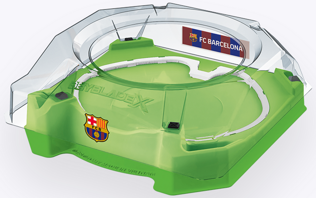 TAKARA TOMY Beyblade X 'Bey Kick Off Set' w/ Stadium (FC Barcelona Ver ...